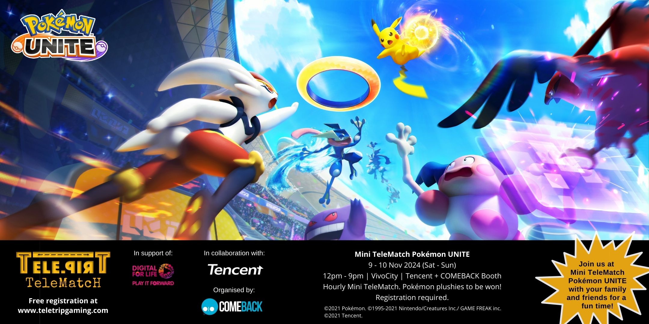 Mini TeleMatch Pokémon UNITE at Digital for Life Festival 2024 - COMEBACK